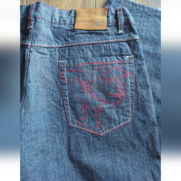 FUBU | Jeans | Vintage Fubu Platinum Fat Albert Red Embroidered Jeans ...